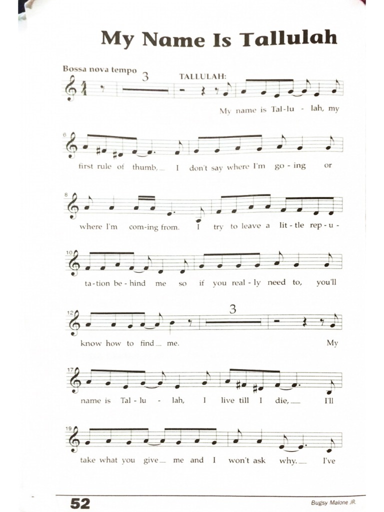 My Name Is Tallulah Audition Cut | PDF