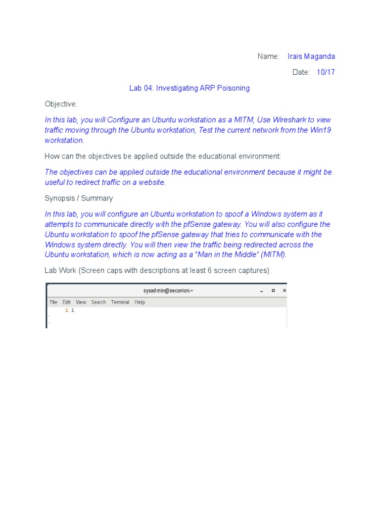 Investigating Arp Poisoning | PDF | Information Age | Computer Architecture