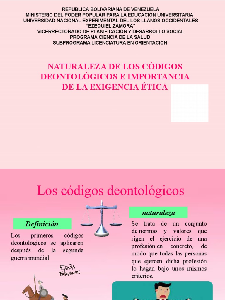 Naturaleza de Los Códigos Deontológicos e Importancia de La Exigencia Ética. | PDF