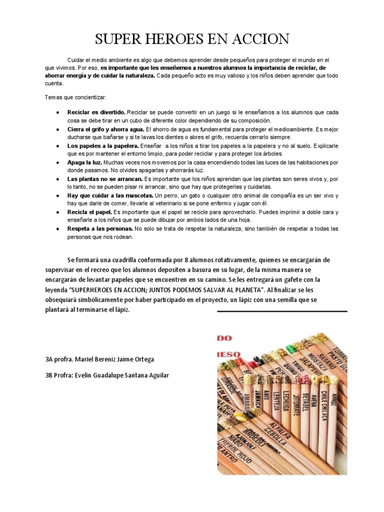 Superheroes en Accion Descripcion | PDF