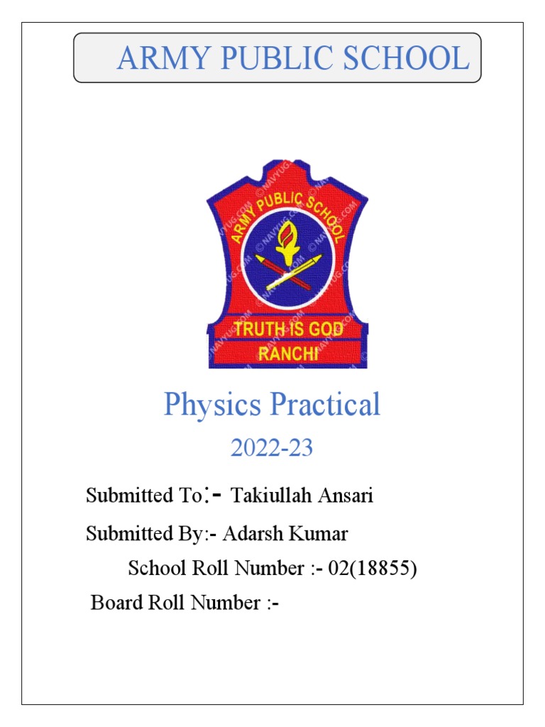 Practical Cover Page | PDF
