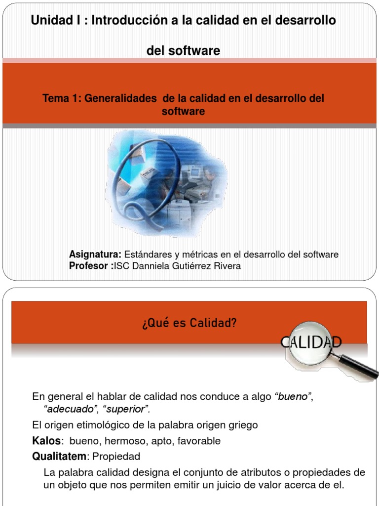 Introducción A La Calidad Del Software | PDF | Calidad (comercial) | Software