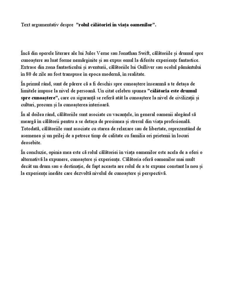 Text Argumentativ | PDF