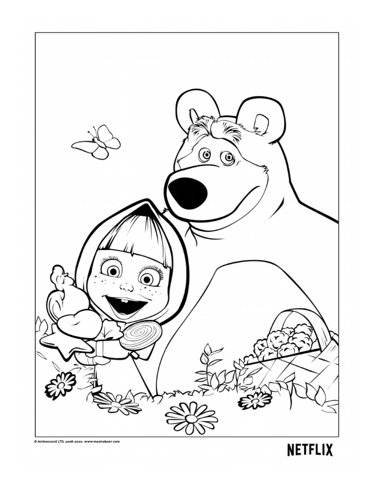 Netflix Coloring Page Masha | PDF