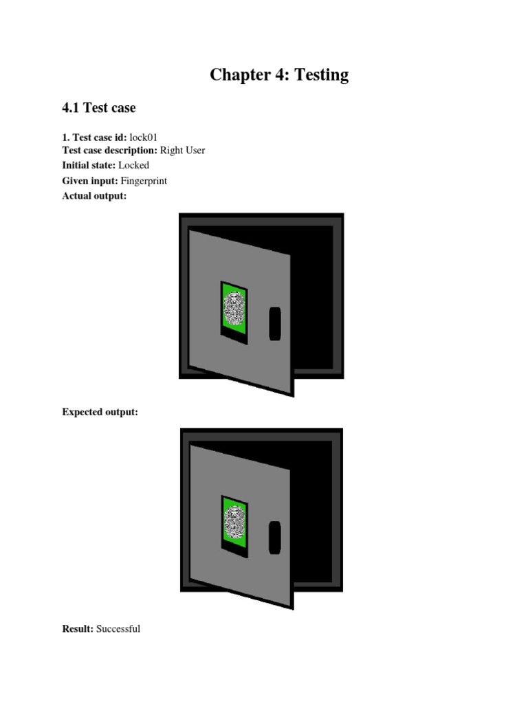 Fingerprint Lock Test Cases | PDF