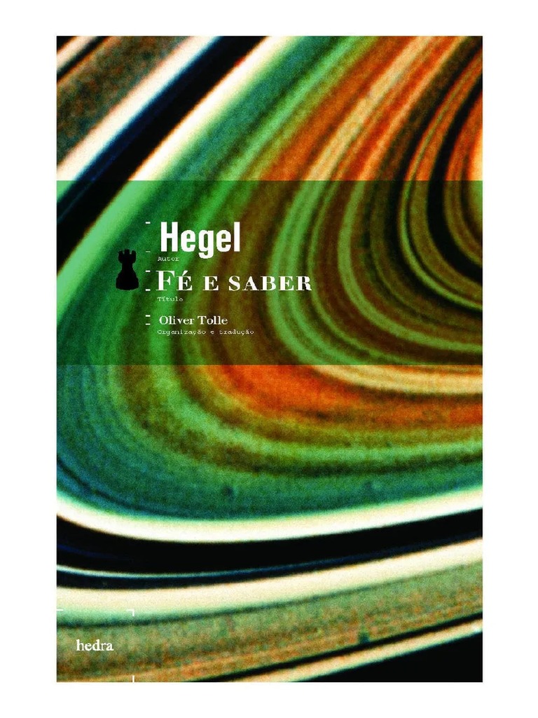 Fé e Saber | PDF | Immanuel Kant | Georg Wilhelm Friedrich Hegel
