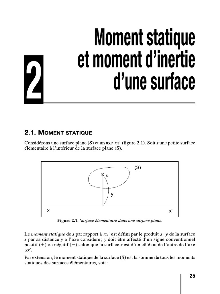 Moment Statique Moment D Inertie | PDF