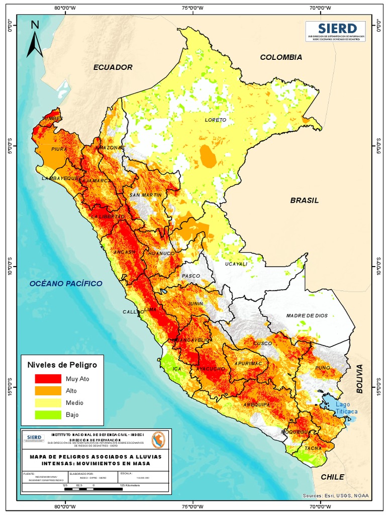 Mapa de Peligros Asociados A Lluvias | PDF | Perú | América del Sur