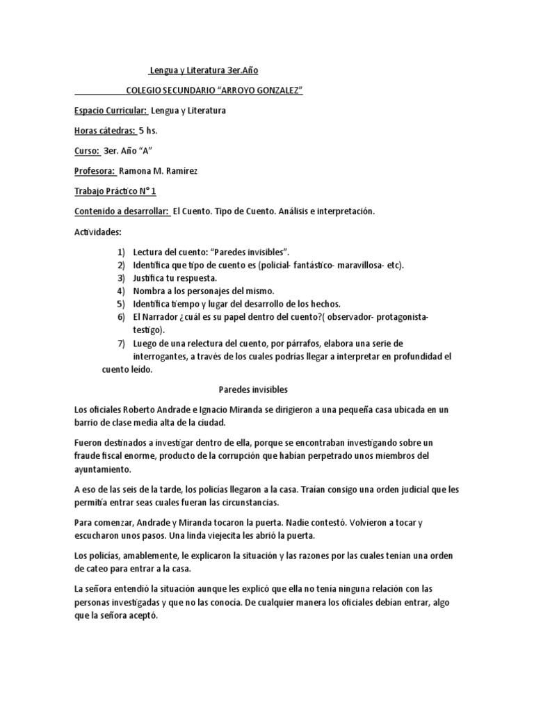 Lengua y Literatura 3ro | PDF