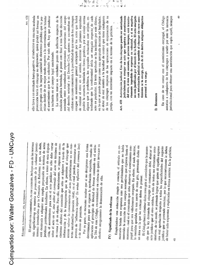 Art. 458 - Codigo Civil y Comercial Comentado - Lorenzetti | PDF