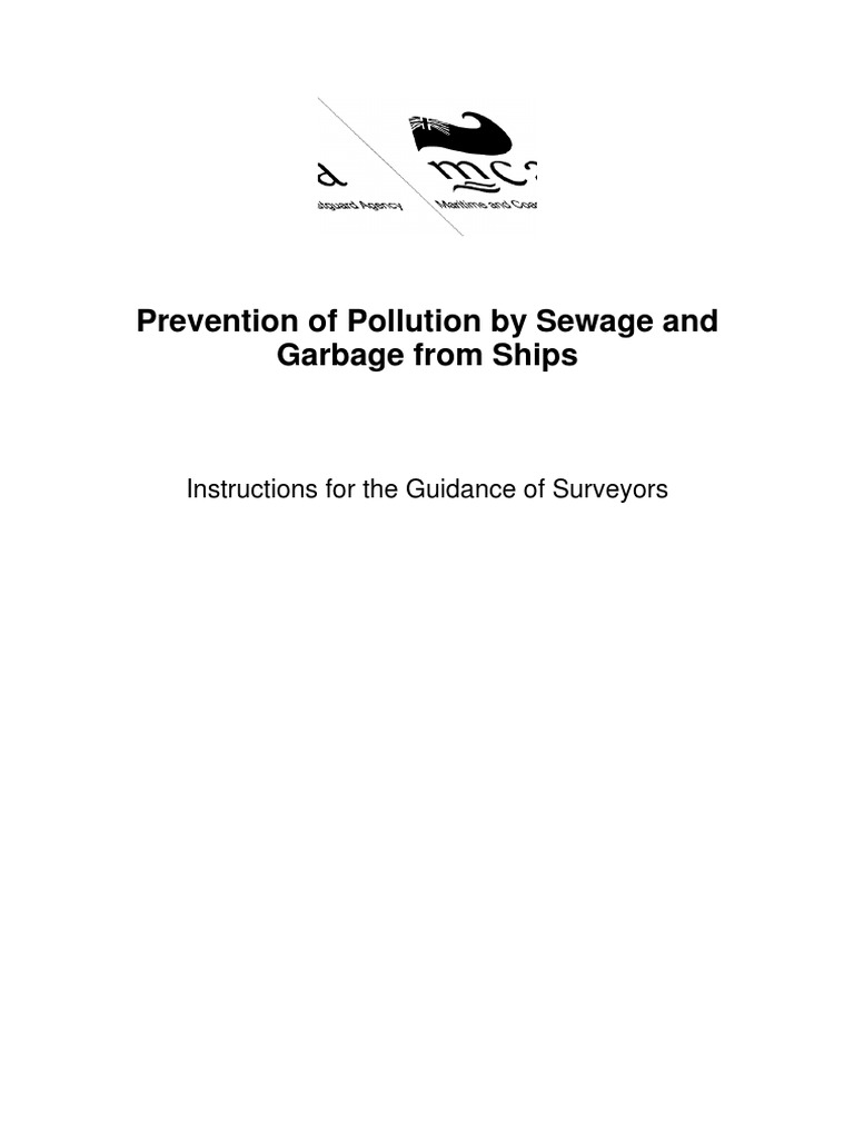 Prevention of Pollution by Sewage and Garbage (MSA) | PDF