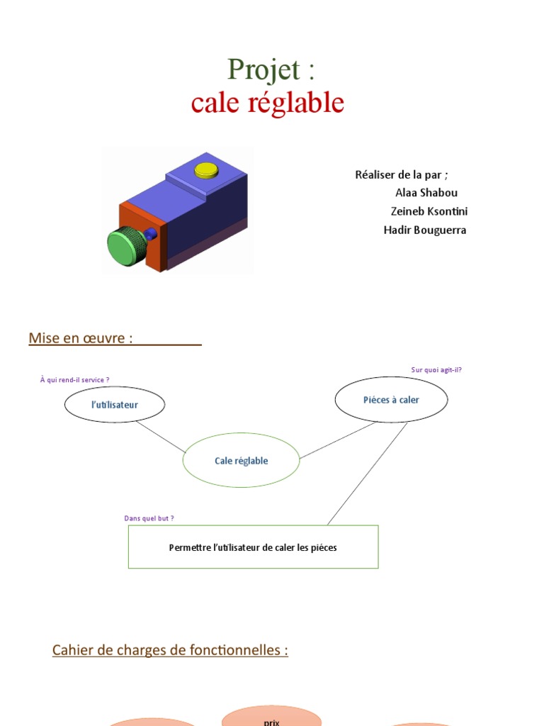Projet:: Cale Réglable | PDF