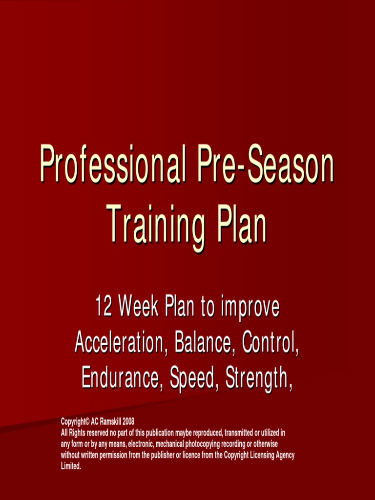 Professional Pre-Season Training | PDF | Physical Fitness | Forward ...
