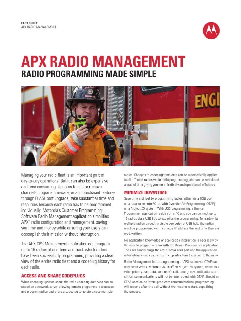 Apx Radio Management Fact Sheet | PDF | Server (Computing) | Databases