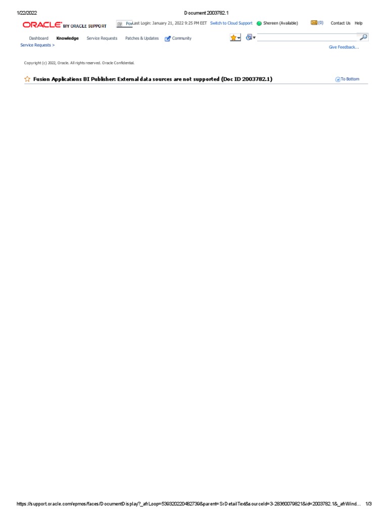 Document 2003782 | PDF | Cloud Computing | Oracle Corporation