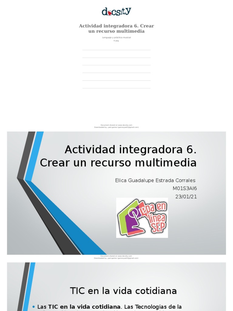 Docsity Actividad Integradora 6 Crear Un Recurso Multimedia 4 | PDF | Tecnología de información ...