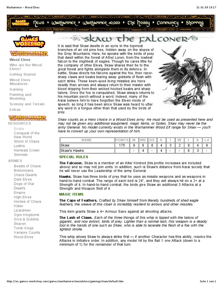 Skaw the Falconer Overview | PDF