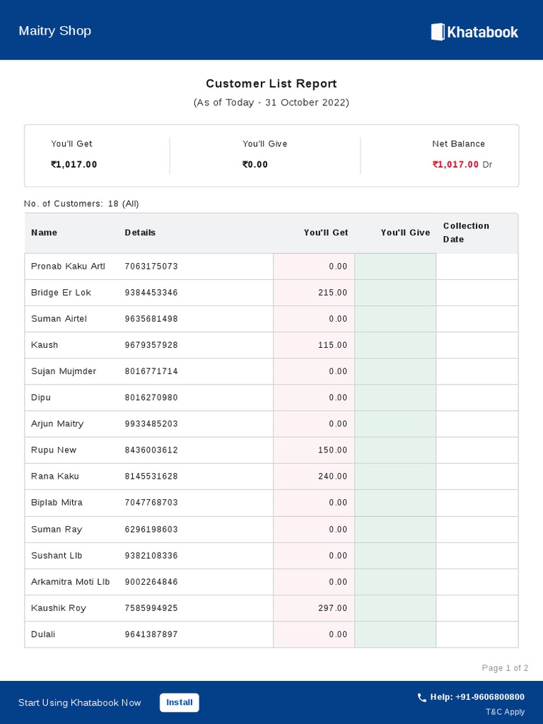 Khatabook App Download Guide | PDF