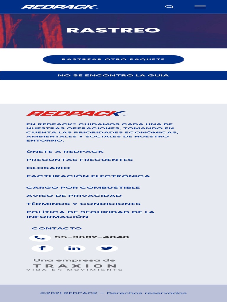 Rastreo Final - Redpack | PDF | Negocios | Derecho