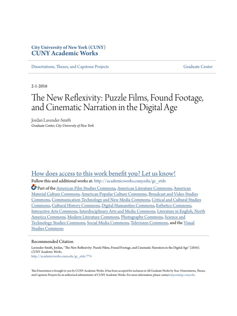 The New Reflexivity Puzzle Films Found F | PDF | Virtual Reality | Pulp ...