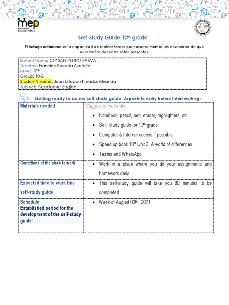 10th Grade Self-Study Guide on Indigenous Groups | PDF | Costa Rica ...