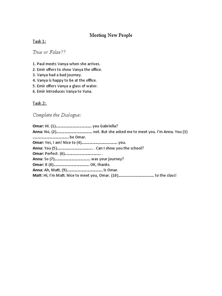 Welcoming New Faces: Assessing Vanya's Office Orientation | PDF