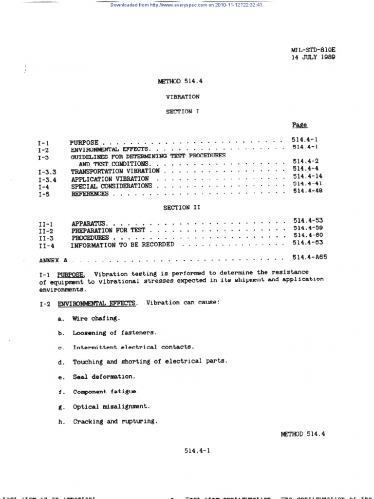 Vib Mil STD 810e | PDF