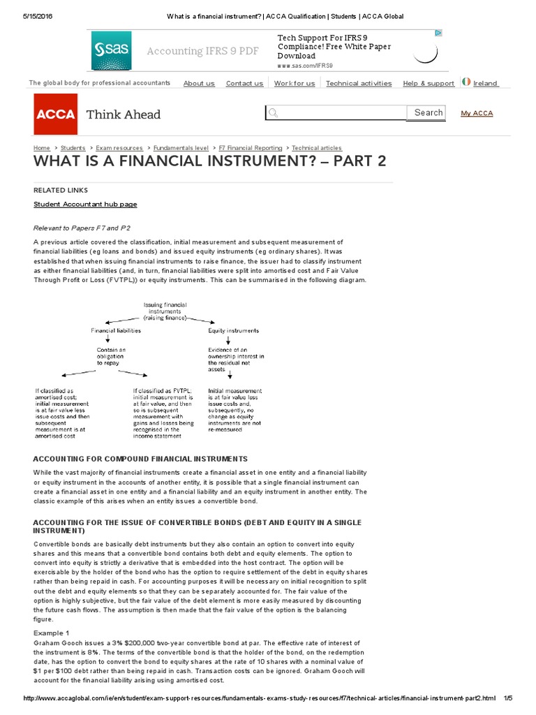 What Is A Financial Instrument 2 | PDF