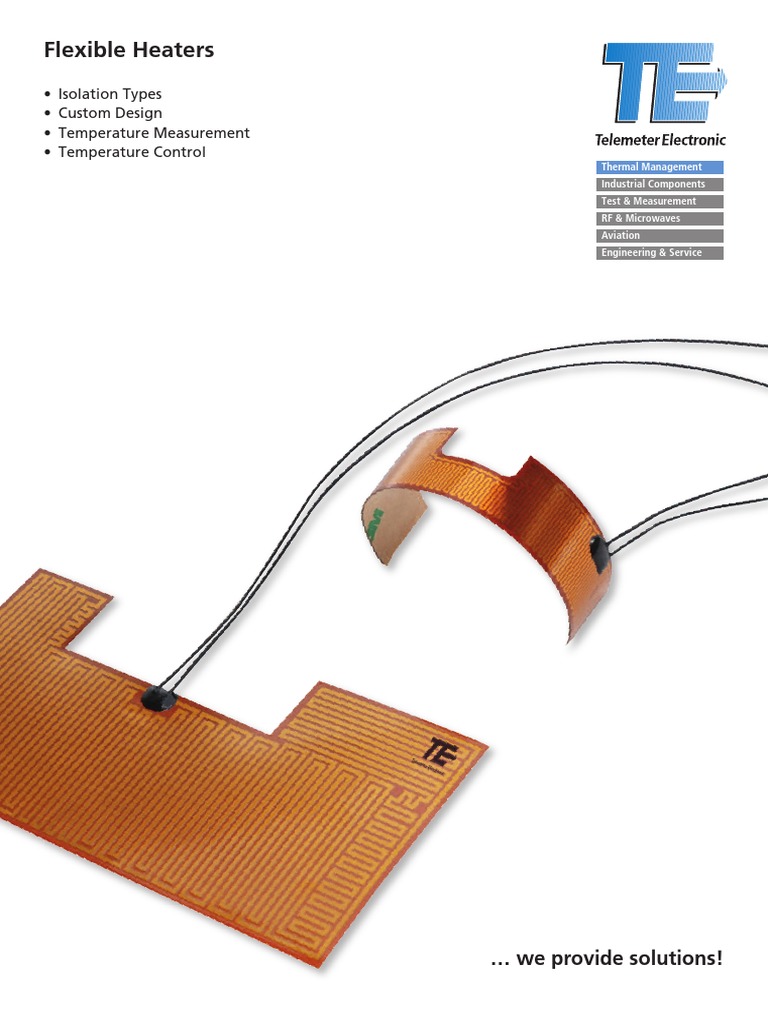 Telemeter-Electronic Brochure Flexible Heaters Web | PDF | Adhesive ...