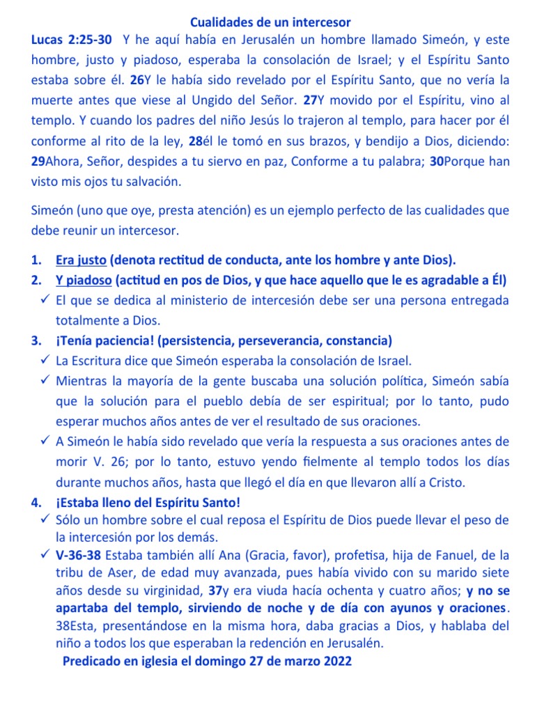 Cualidades de Un Intercesor | PDF