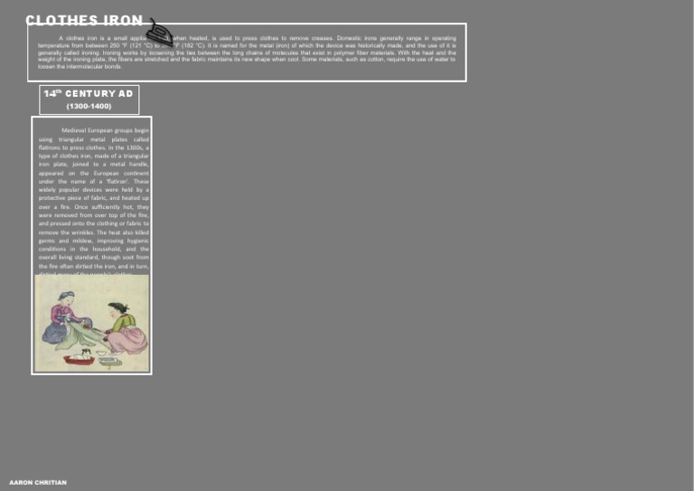 History of the Clothes Iron | PDF | Social Science