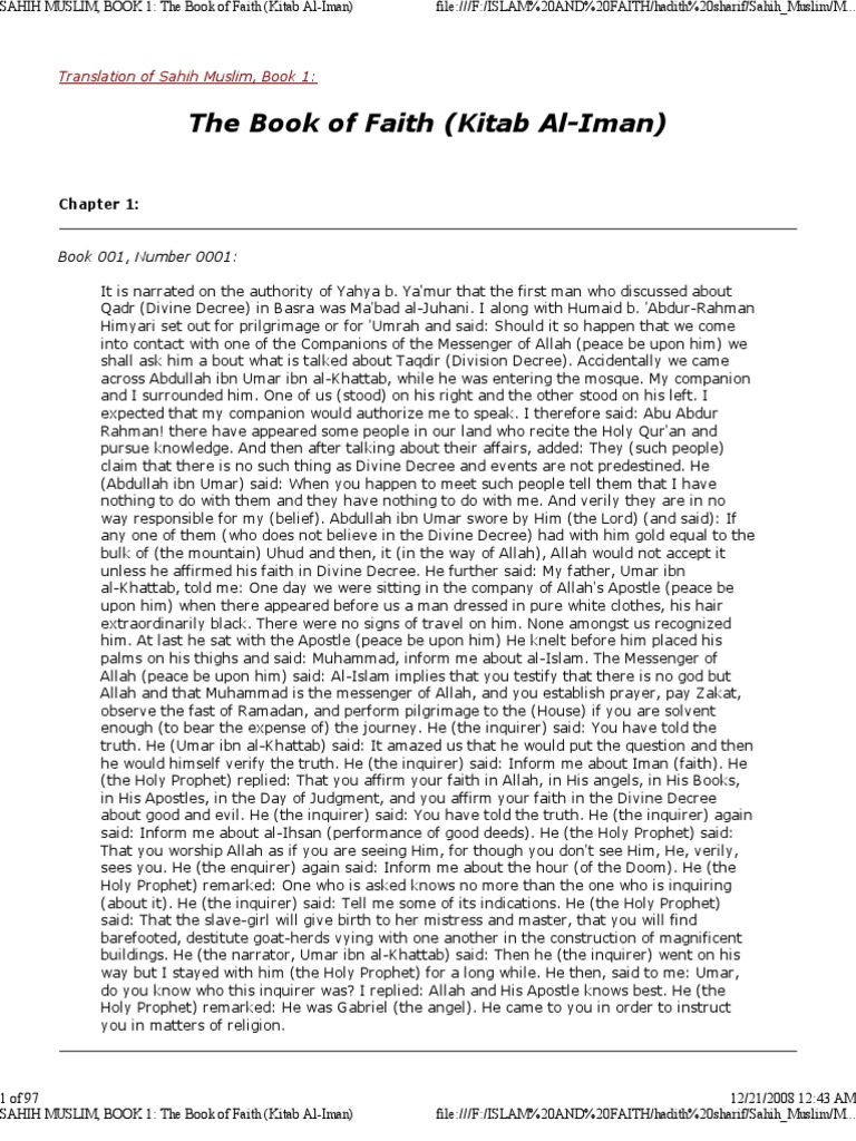 Sahih Muslim Hadith PDF | PDF | Muhammad | Hadith