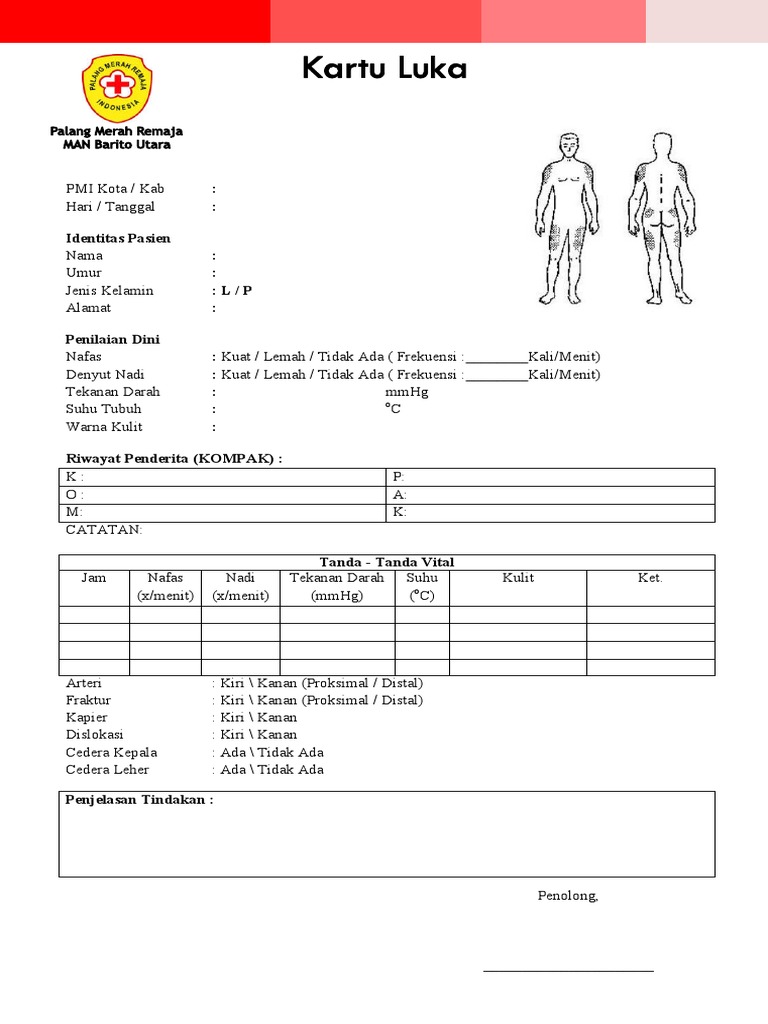 Kartu Luka PMR New | PDF