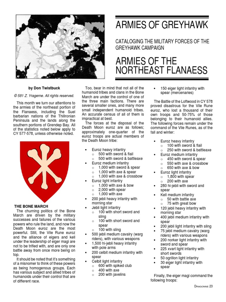 Armies of Greyhawk - Northeast Flanaess | PDF | Infantry | Shield