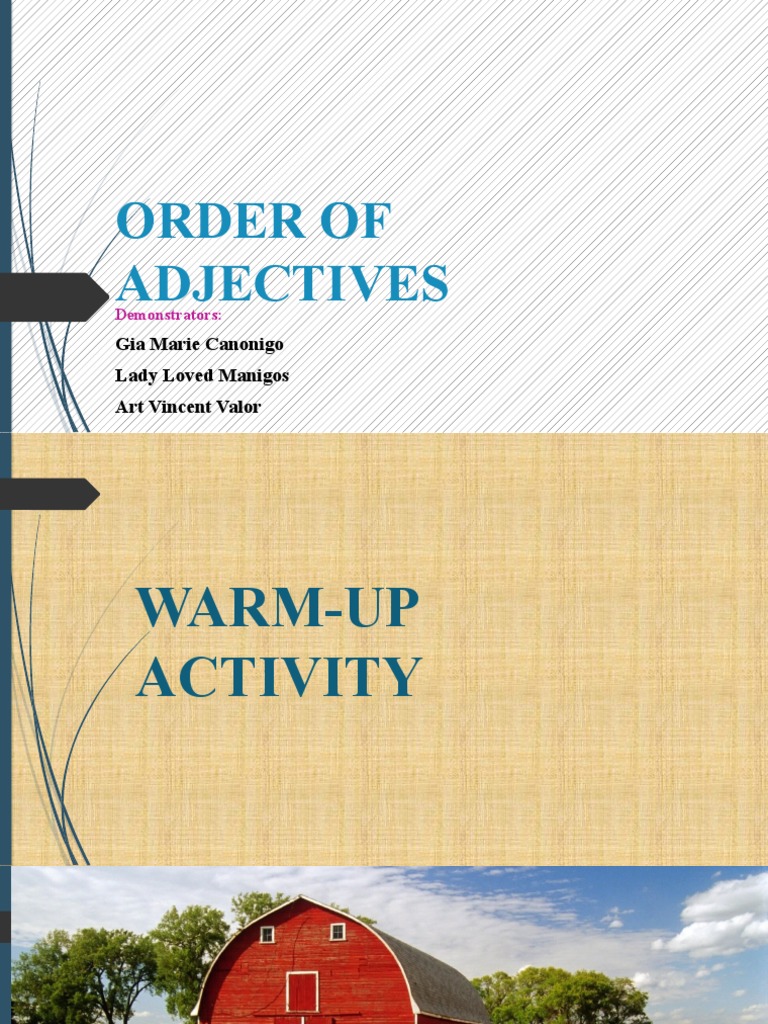 Order of Adjectives PPT Final | PDF