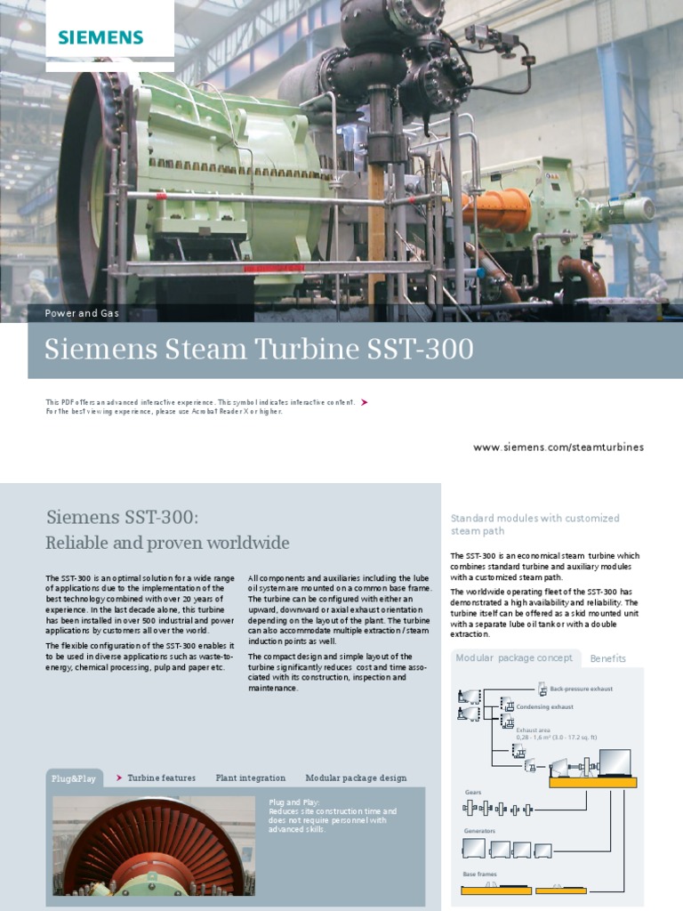 Siemens Steam Turbine SST300 | PDF | Power Station | District Heating