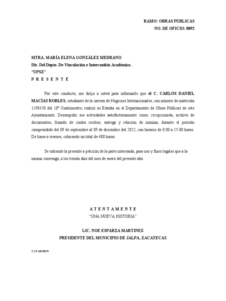 Modelo de Oficio | PDF