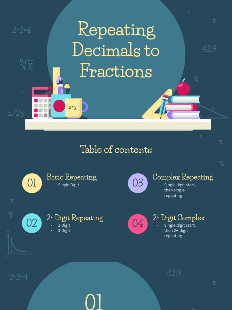 Repeating Decimals To Fractions | PDF | Numbers | Notation