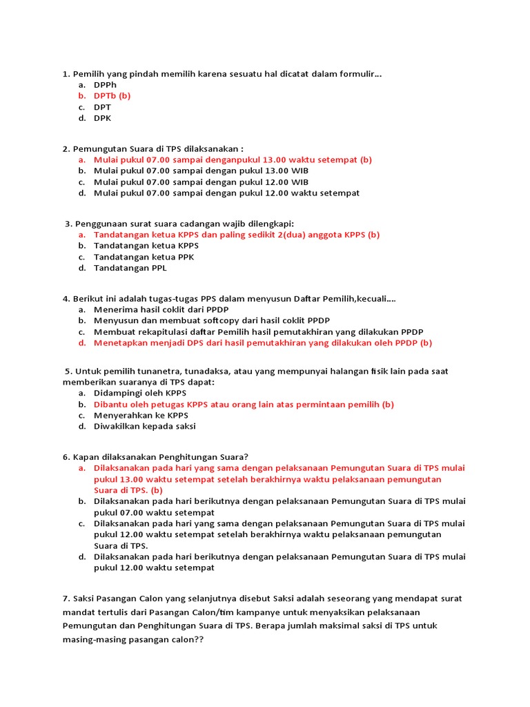 Latihan Soal Pps 2022 | PDF
