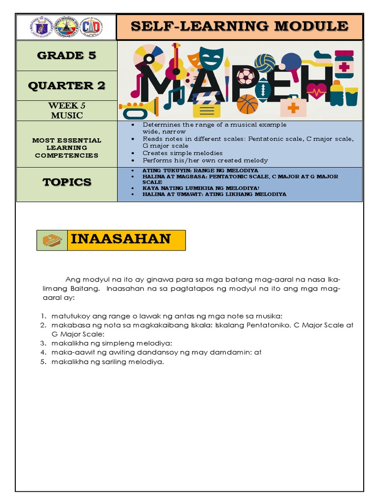 MAPEH 5 Q2 Week 5 Music | PDF