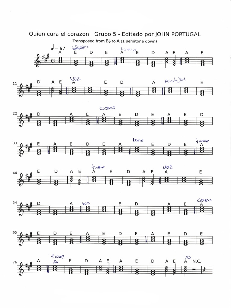 QUIEN CURA Semitone Down | PDF