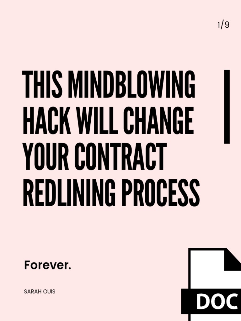 Change The Way You Redline Contracts, Forever. | PDF