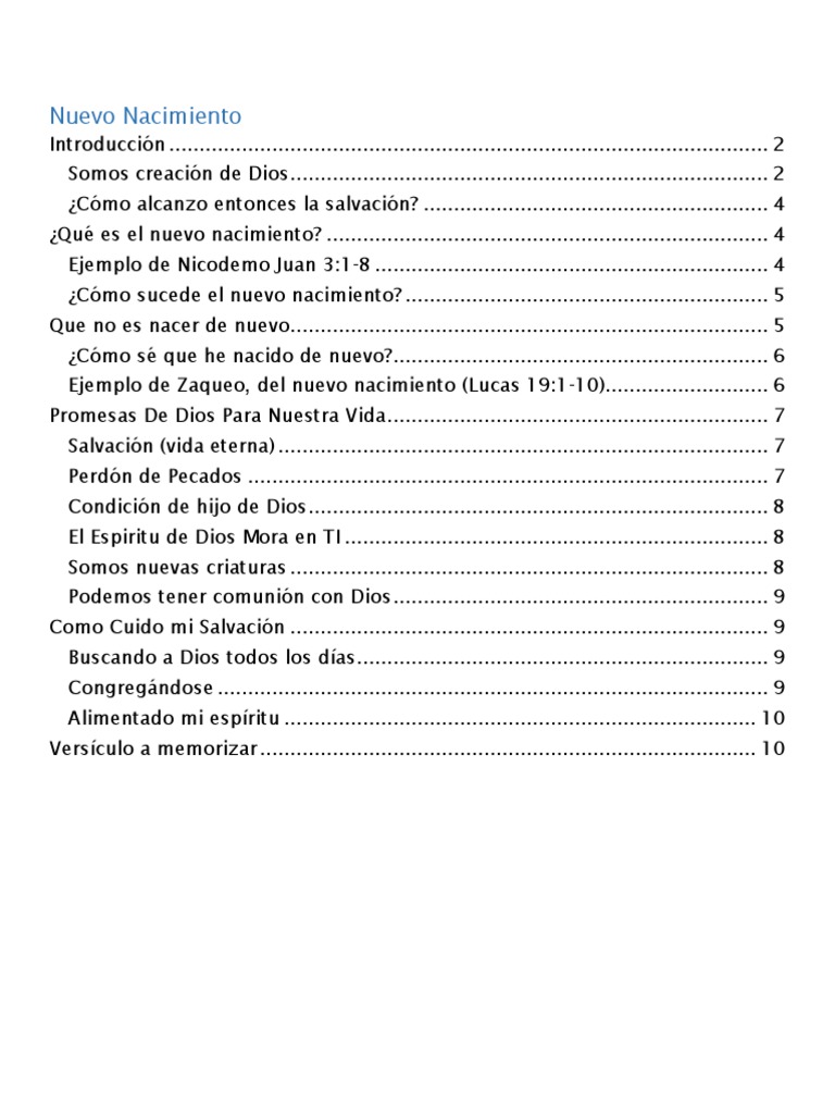 El Nuevo Nacimiento en Cristo | PDF | Pecado | Oración
