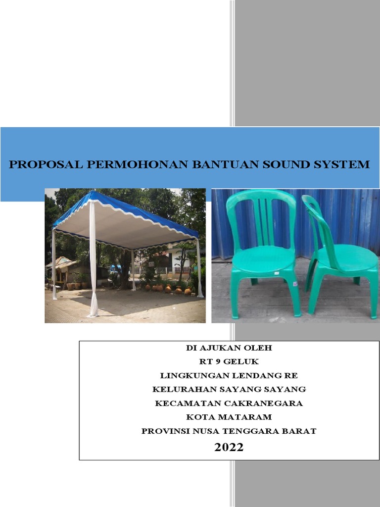 Proposal Bantuan Sound System RT 9 | PDF | Sains & Matematika