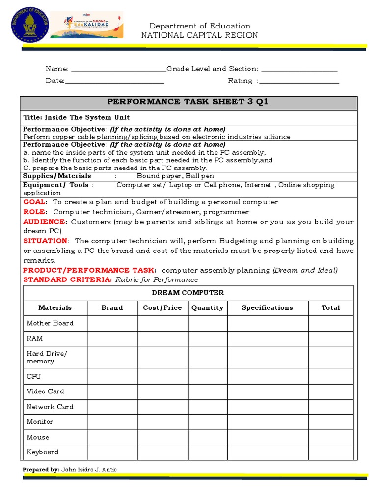 Task Sheet 3 | PDF | Personal Computers | Computer Hardware