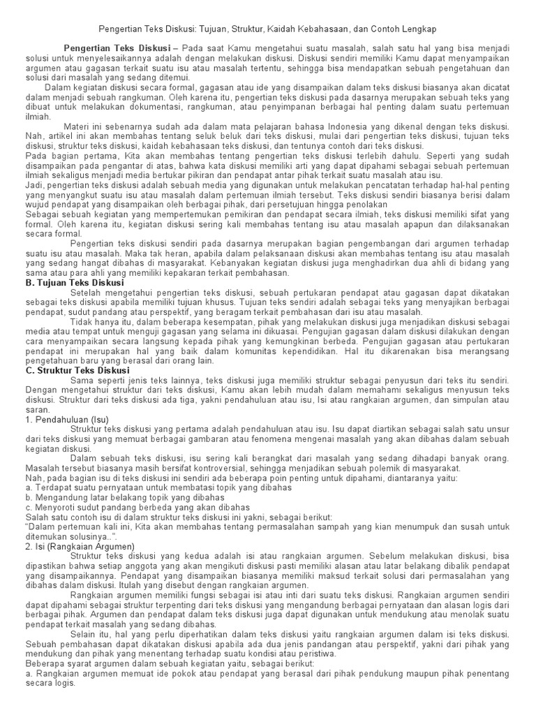 Teks Diskusi Ini | PDF