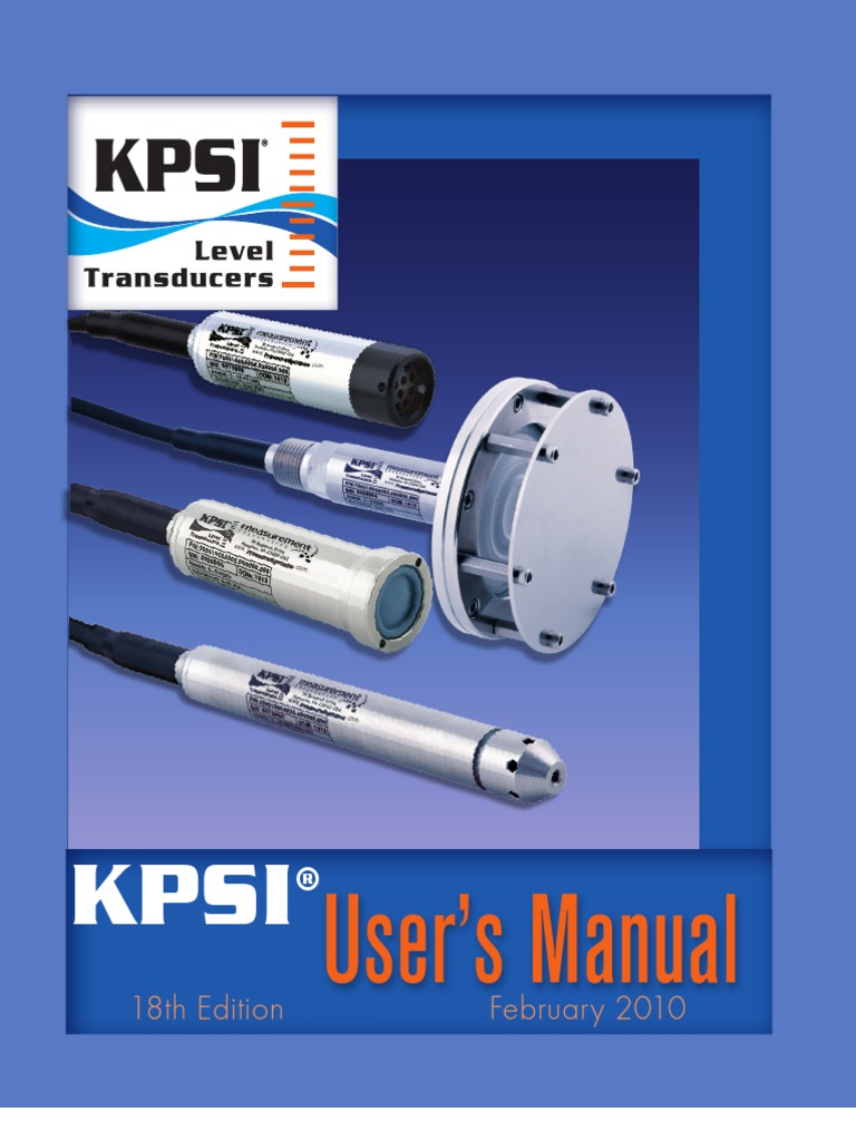KPSI 750 Users Manual | PDF | Power Supply | Pressure Measurement
