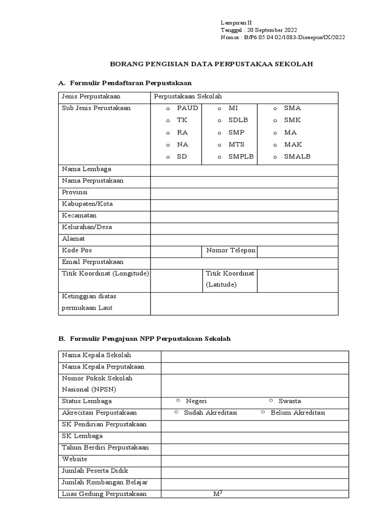 Barang Pengisian Perpustakaan | PDF