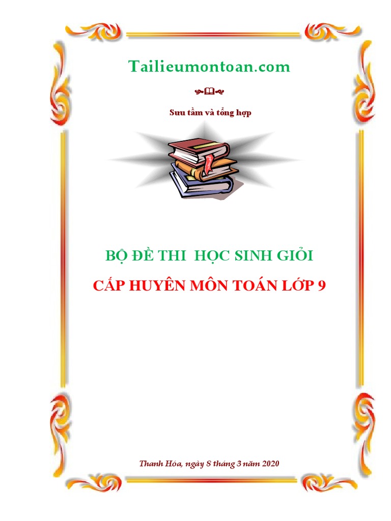 Bo de Thi Hoc Sinh Gioi Huyen Mon Toan Lop 9 | PDF
