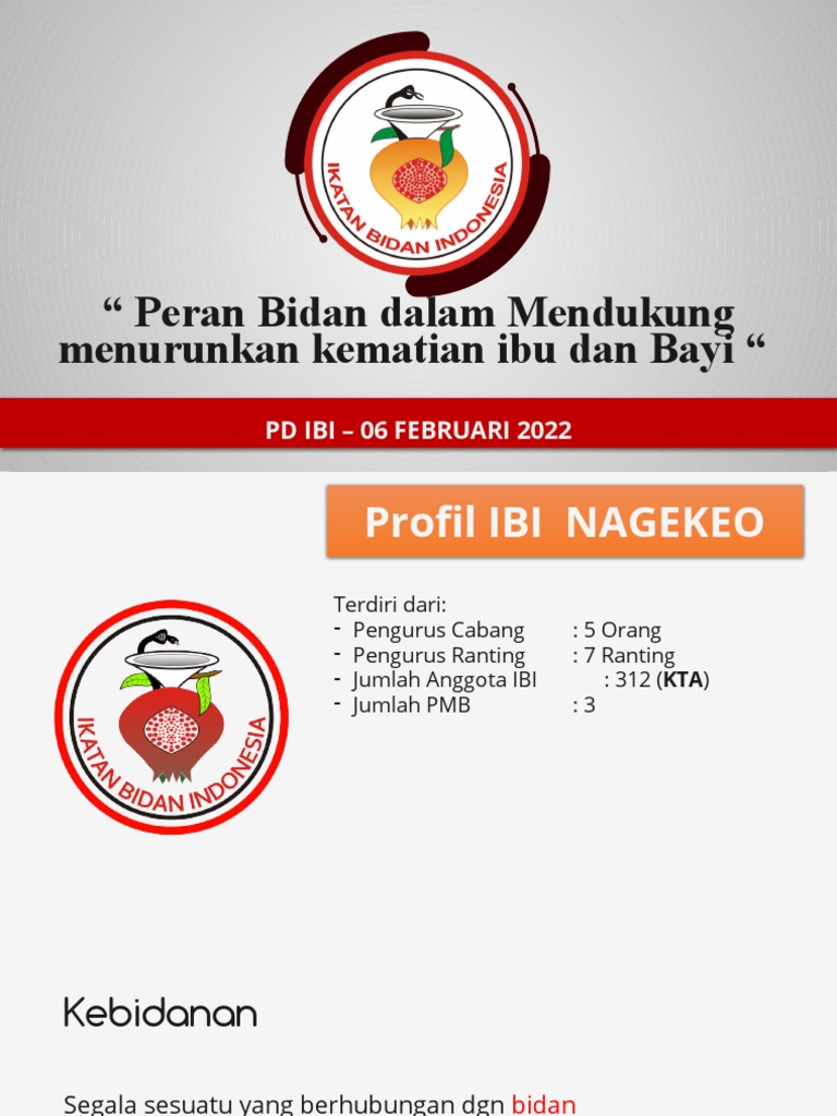 PPT-Peran IBI Dalam Mendukung Pelayanan KB Ma Onda | PDF